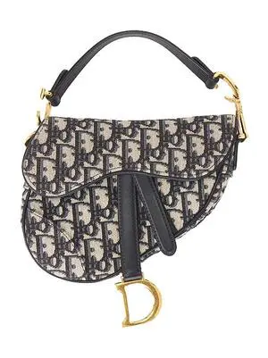 FWRD RENEW Dior Trotter Oblique Mini Saddle Bag - Blue