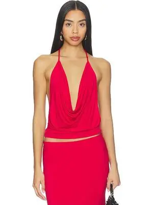 BELLA VENICE Elsa Halter Top - Red