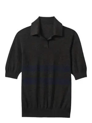 Johnstons Of Elgin Coira Cashmere Polo Shirt - Grey