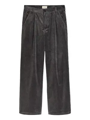 Oliver Spencer Orsman Corduroy Wide-leg Trousers - Dark Grey