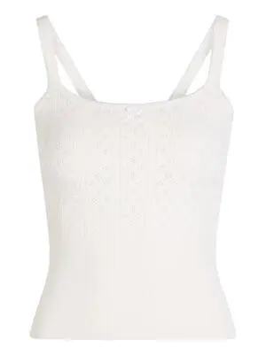 JW Anderson Pointelle-knit Tank - Off White