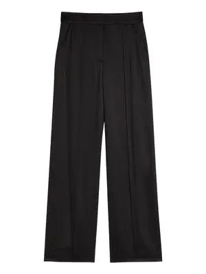 Simkhai Kyra Wide-leg Satin Trousers - Black