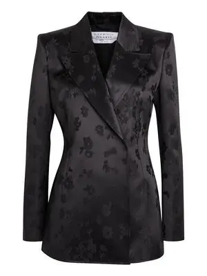 Gabriela Hearst Aleah Floral-jacquard Blazer - Black