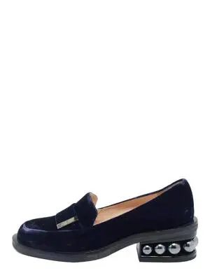 NICHOLAS KIRKWOOD Pearl-embellished Loafers - Blue