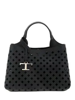 TOD'S Micro Apa Perforated-leather Tote Bag - Black
