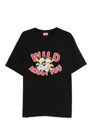 Kenzo Cartoon-print T-shirt - Black