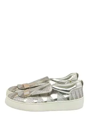 SERGIO ROSSI Blair Glitter Sneakers - Silver