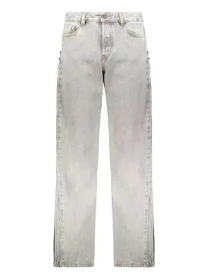 DIESEL Light Wash Jeans With Zip Detail - Grey