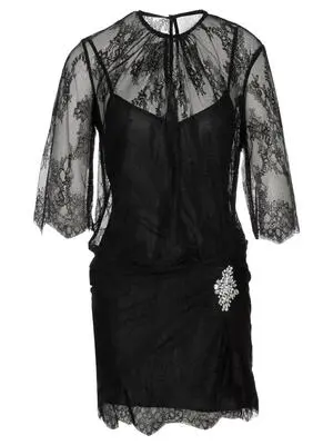 Liu Jo Chantilly Crystal Lace Mini Dress - Black
