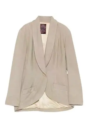John Galliano 1990s Shawl Collar Blazer - Neutrals