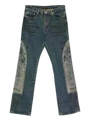 WHO DECIDES WAR BY EV BRAVADO Graphic-panel Jeans - Blue