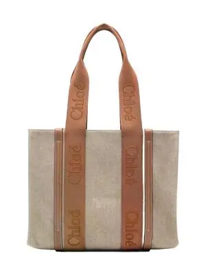 Chloé Medium Woody Tote Bag - Neutrals