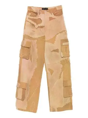 WHO DECIDES WAR BY EV BRAVADO Patchwork Buttoned Jeans - Neutrals