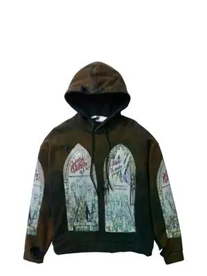 WHO DECIDES WAR BY EV BRAVADO Graphic Hoodie - Brown