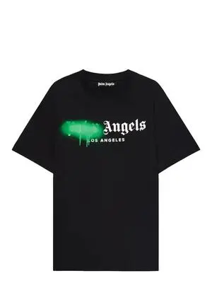 Palm Angels Spray City Los Angeles Dripping Logo T-shirt - Black