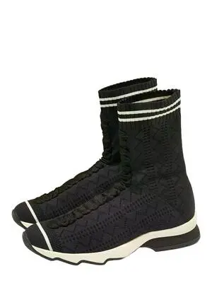 Fendi Knit High-top Sneakers - Blue