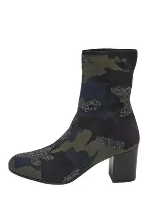 Zadig&Voltaire Camouflage Knit Ankle Boots - Blue