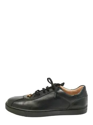 GIANVITO ROSSI Leather Low-top Sneakers - Black