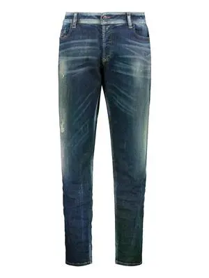 DIESEL Washed-effect Skinny Jeans - Blue