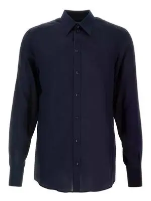 Dolce & Gabbana Crepe Silk Shirt - Blue