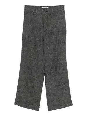SAMSOE SAMSOE Cuffed Wide-leg Trousers - Grey