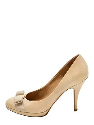 FERRAGAMO Bow-detail Platform Pumps - Neutrals