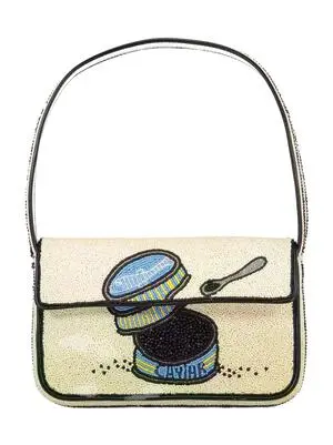 STAUD Tommy Beaded Graphic Shoulder Bag