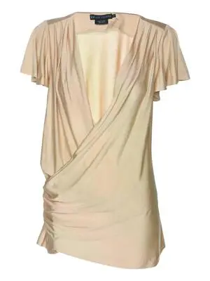 Polo Ralph Lauren Draped Silk Blouse - Neutrals