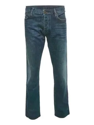 Emporio Armani Logo-appliqué Straight-leg Jeans - Blue