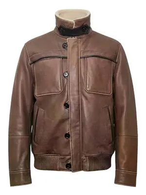 Brunello Cucinelli Leather Jacket - Brown