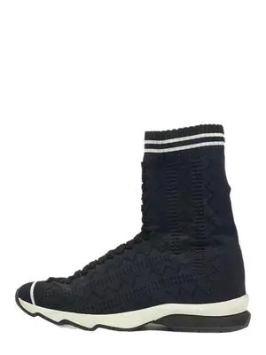 Fendi Knitted High-top Sneakers - Black