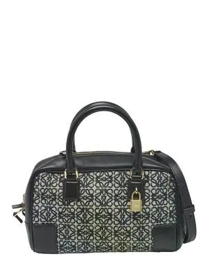 Loewe Amazona Jacquard Handbag - Black