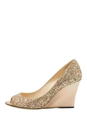 JIMMY CHOO Baxen Wedge Pumps - Gold