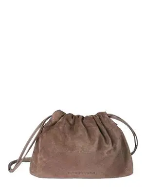 Brunello Cucinelli Monili-detail Suede Cross Body Bag - Brown