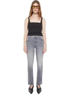 MOTHER The Rascal Hover Straight Leg Jeans - Grey