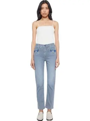 MOTHER The Diamond Cut Tomcat Ankle Train Of Thought Jeans - Blue