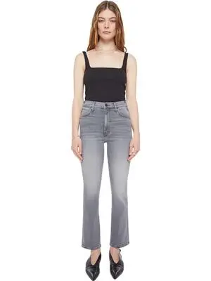 MOTHER The Hustler Ankle Flare Jeans - Grey