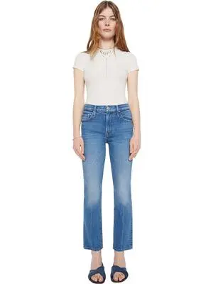 MOTHER The Insider Ankle Bootcut Jeans - Blue
