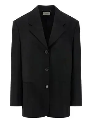 THE ROW Selim Buttoned Blazer - Black