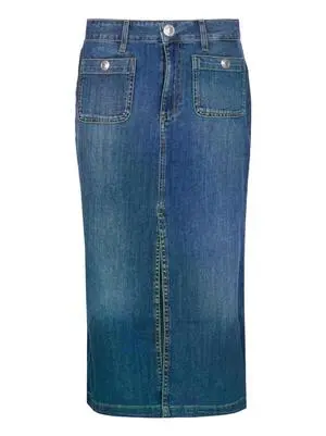 Liu Jo Front-slit Skirt - Blue
