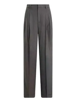 Polo Ralph Lauren Pleated Wide-leg Palazzo Trousers - Grey