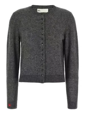 Tory Burch Embroidered Cardigan - Grey