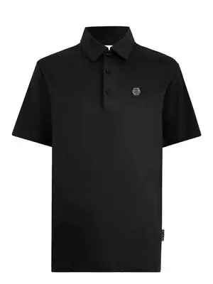Philipp Plein Hexagon-logo Polo Shirt Black
