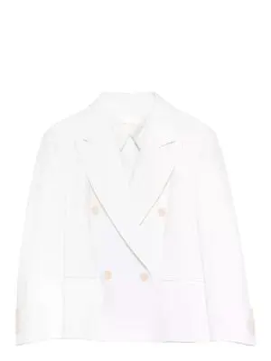 Max Mara Long-sleeve Button Blazer White