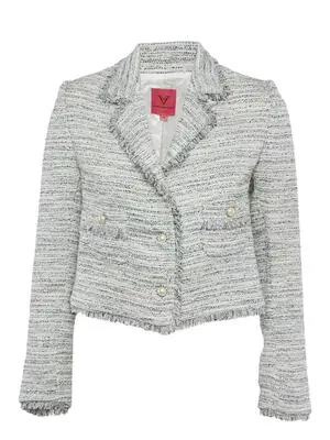 VERONICA VIRTA Button-embellished Tweed Blazer - Grey