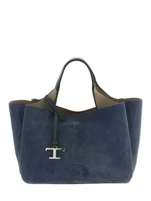 TOD'S Mini Apa Suede Tote Bag - Blue