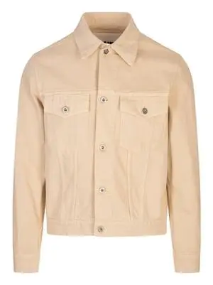 JIL SANDER Denim Trucker Jacket - Beige