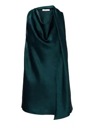Vince Scarf-detail Satin Top - Green