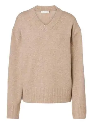 Vince Wool-blend V-neck Sweater - Beige