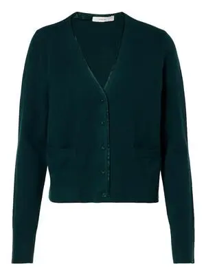 Vince Wool And Cashmere-blend Cardigan - Green